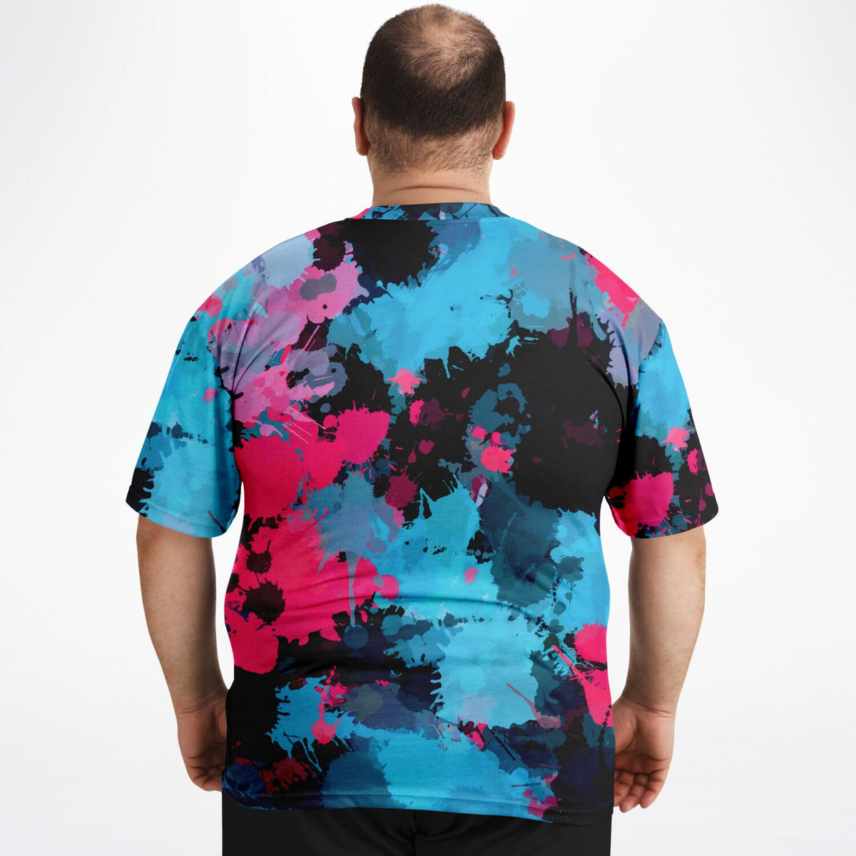 Pink and Blue Paint Splatter Plus Size Unisex T-Shirt – BigTexFunkadelic