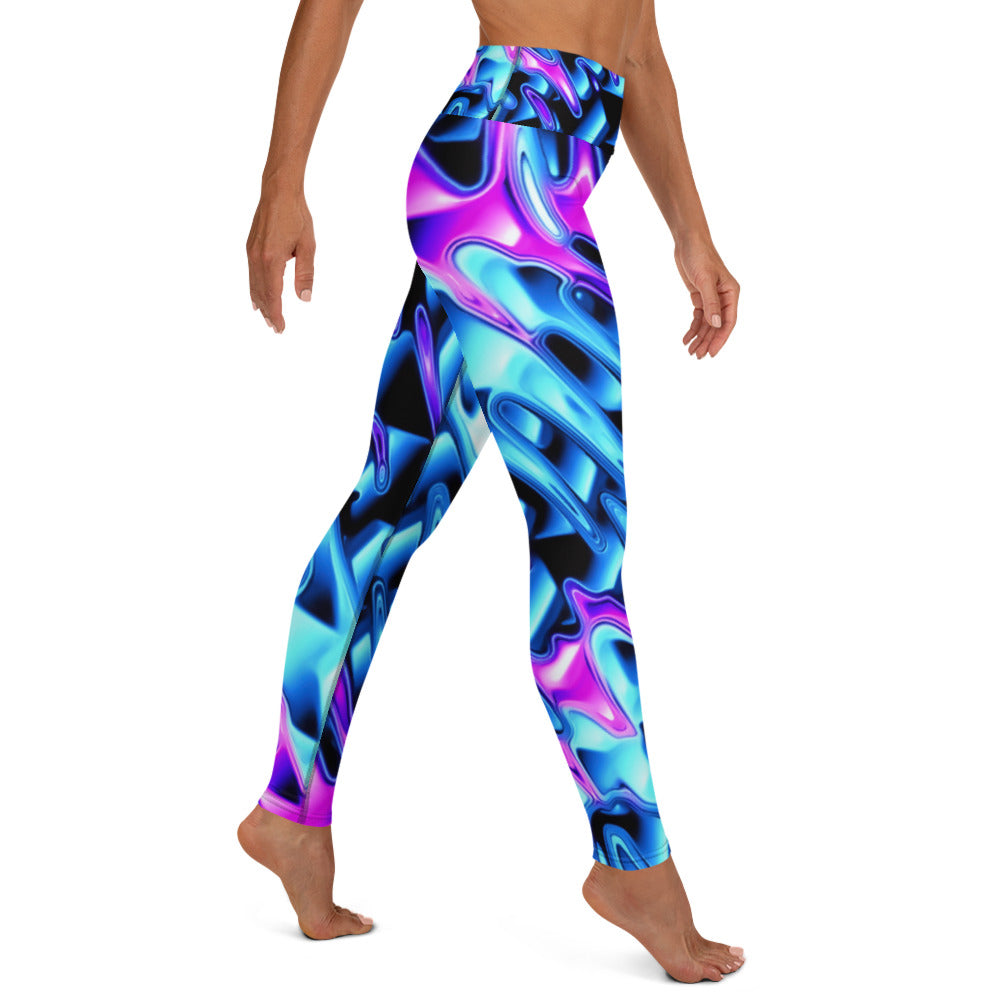 Psychedelic Vaporwave High-Waisted Yoga Leggings – BigTexFunkadelic